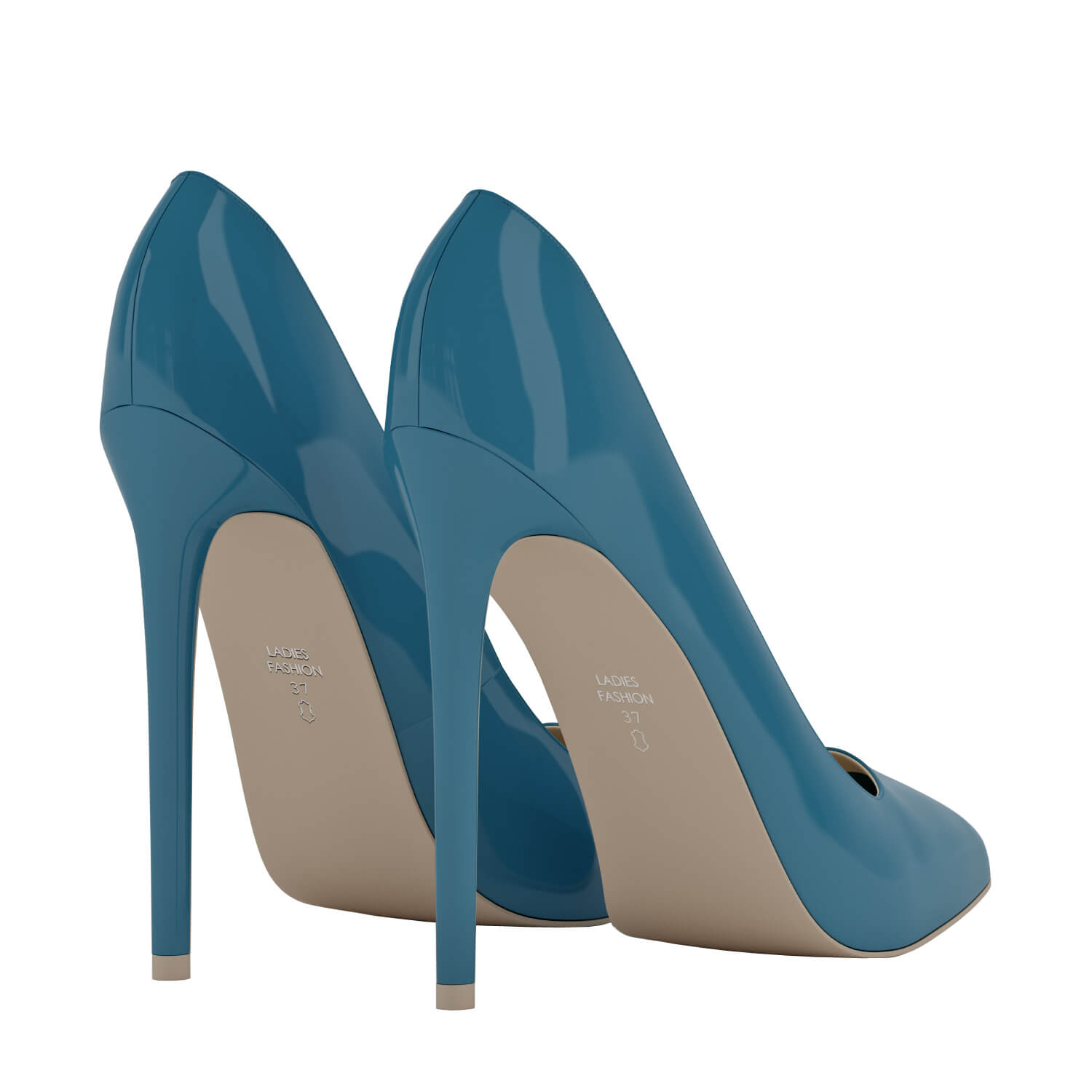 Lacquered Ladies High Heeled Shoes - 3D Model by levasonstudio
