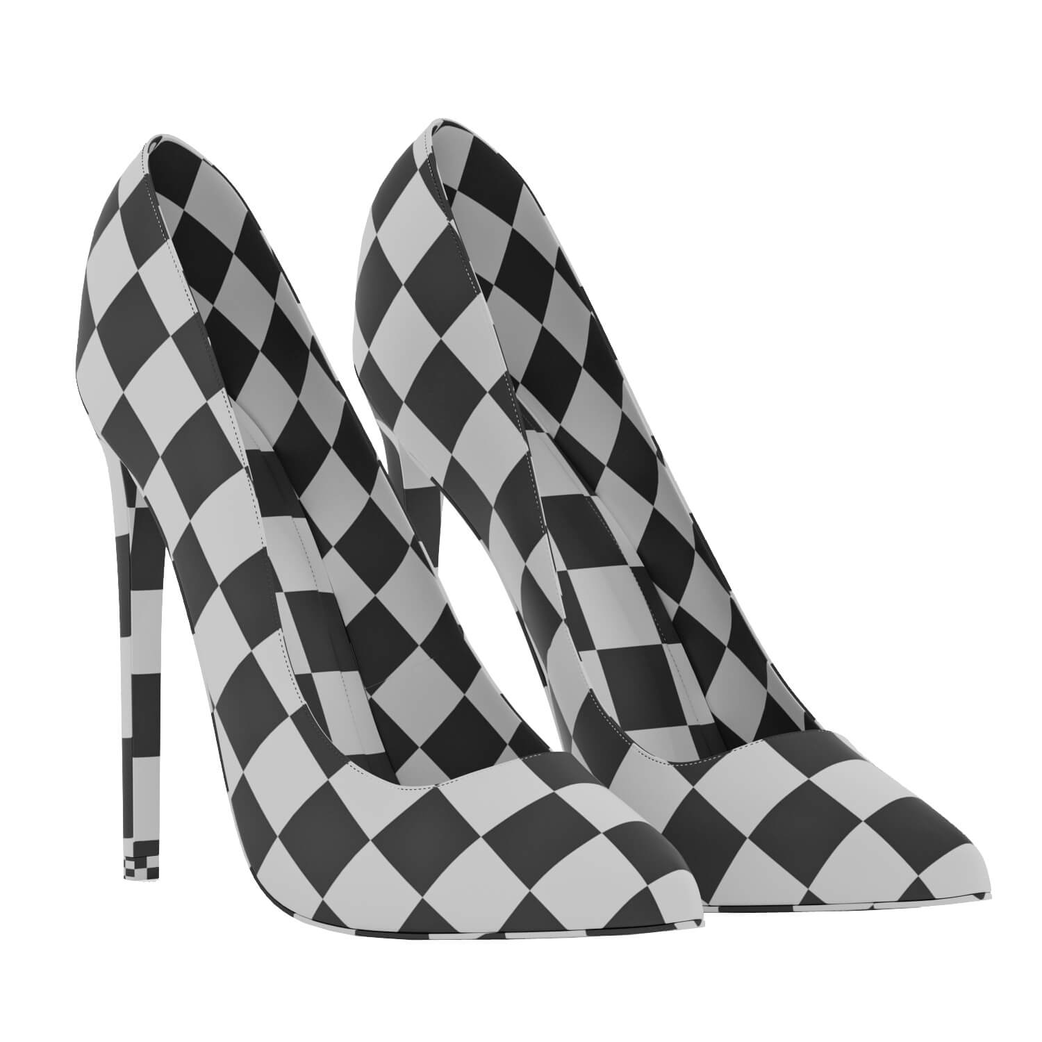 Lacquered Ladies High Heeled Shoes - 3D Model by levasonstudio