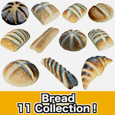 Bread 11 Collection - 3D Model by Level24