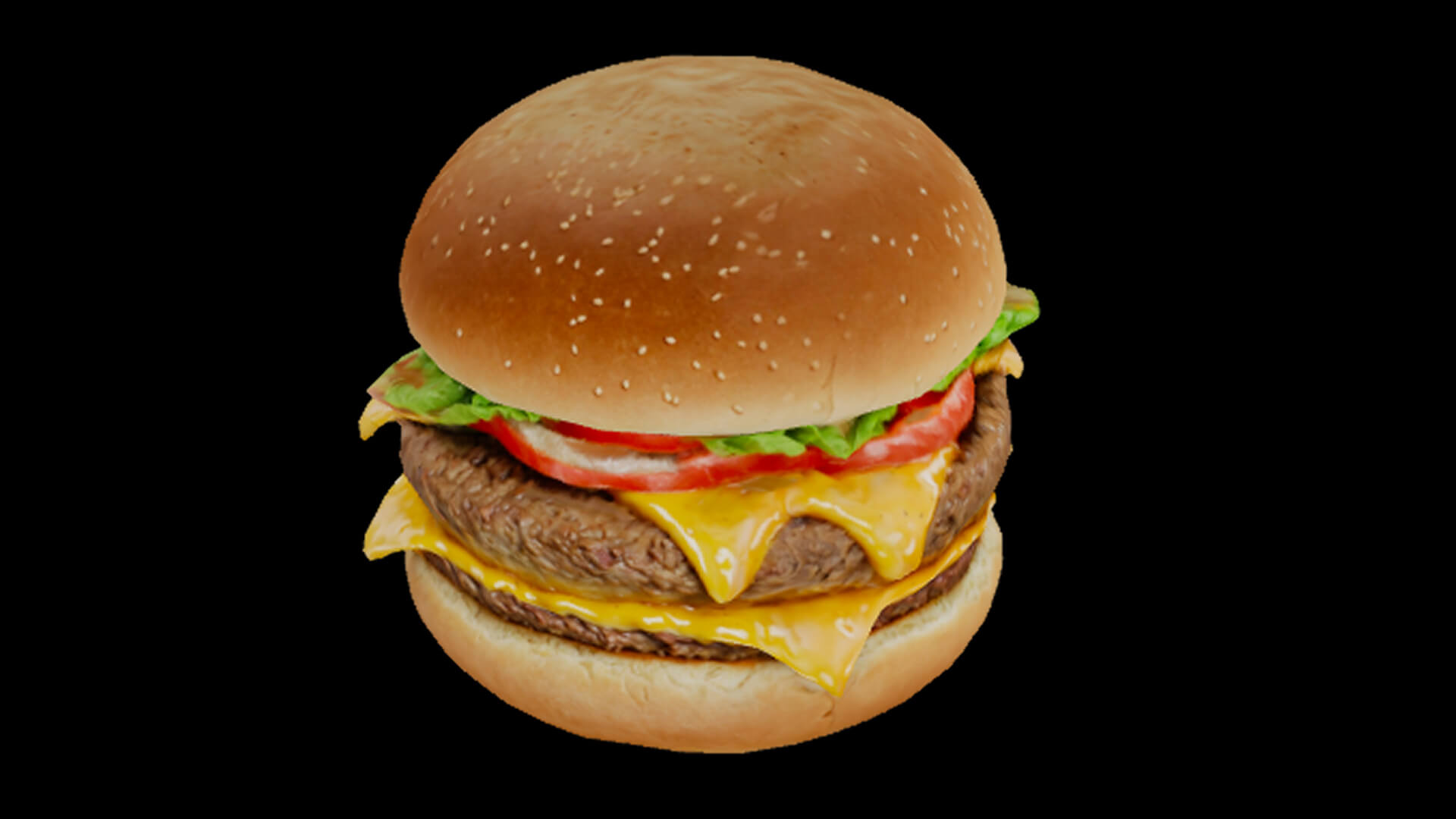Realistic Hamburger - 3D Model by Level24