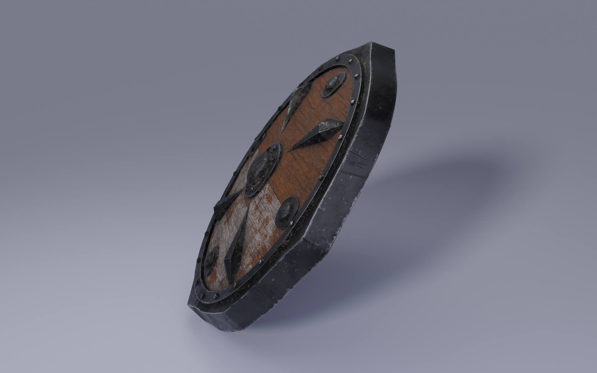 Old Viking Shield - 3D Model by levor