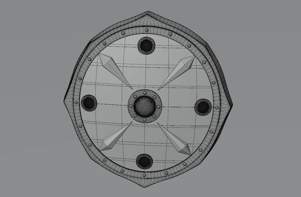 Old Viking Shield - 3D Model by levor