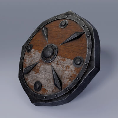 Old Viking Shield - 3D Model by levor