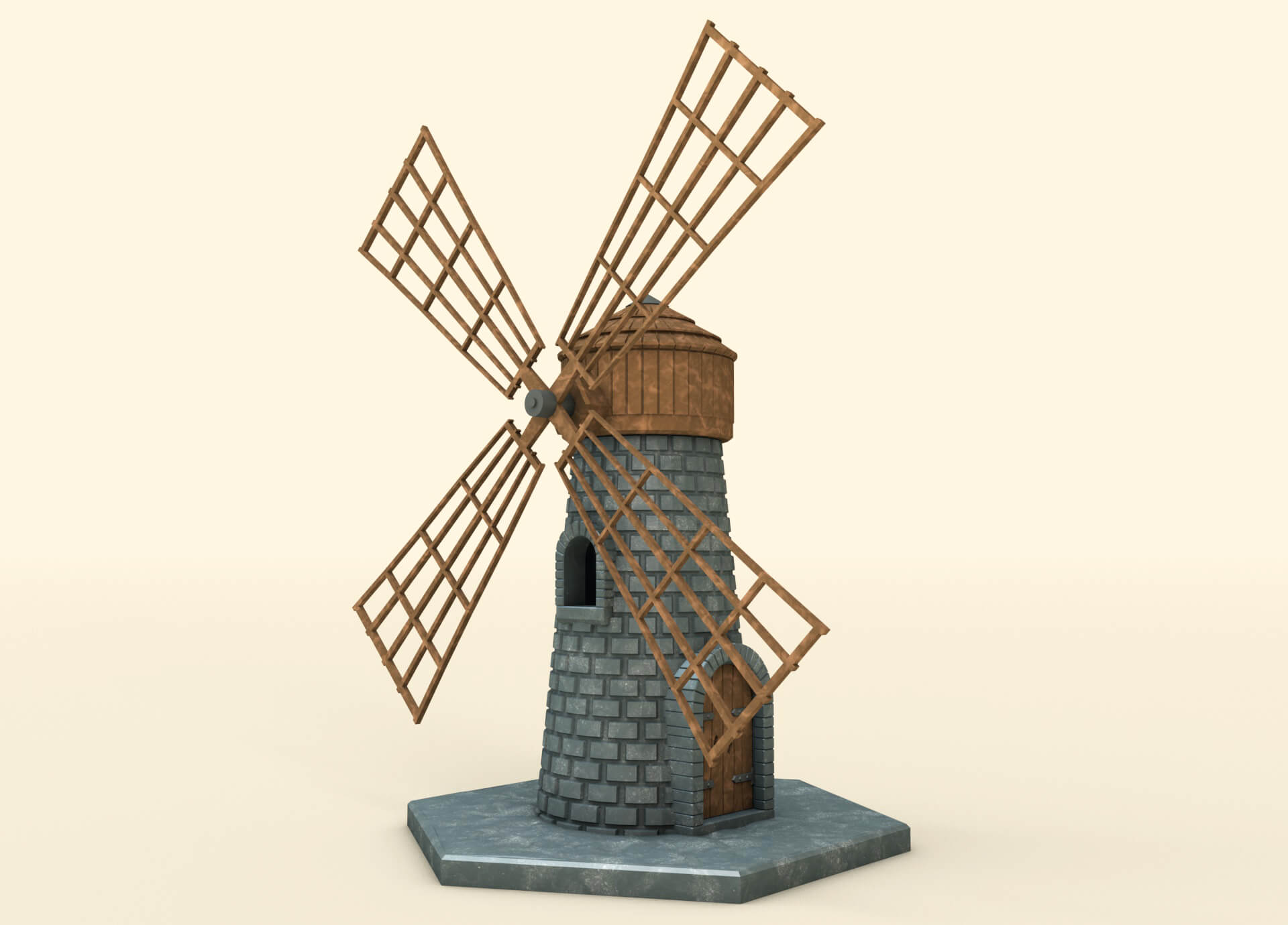 3D Model of a Mill by LexTeh
