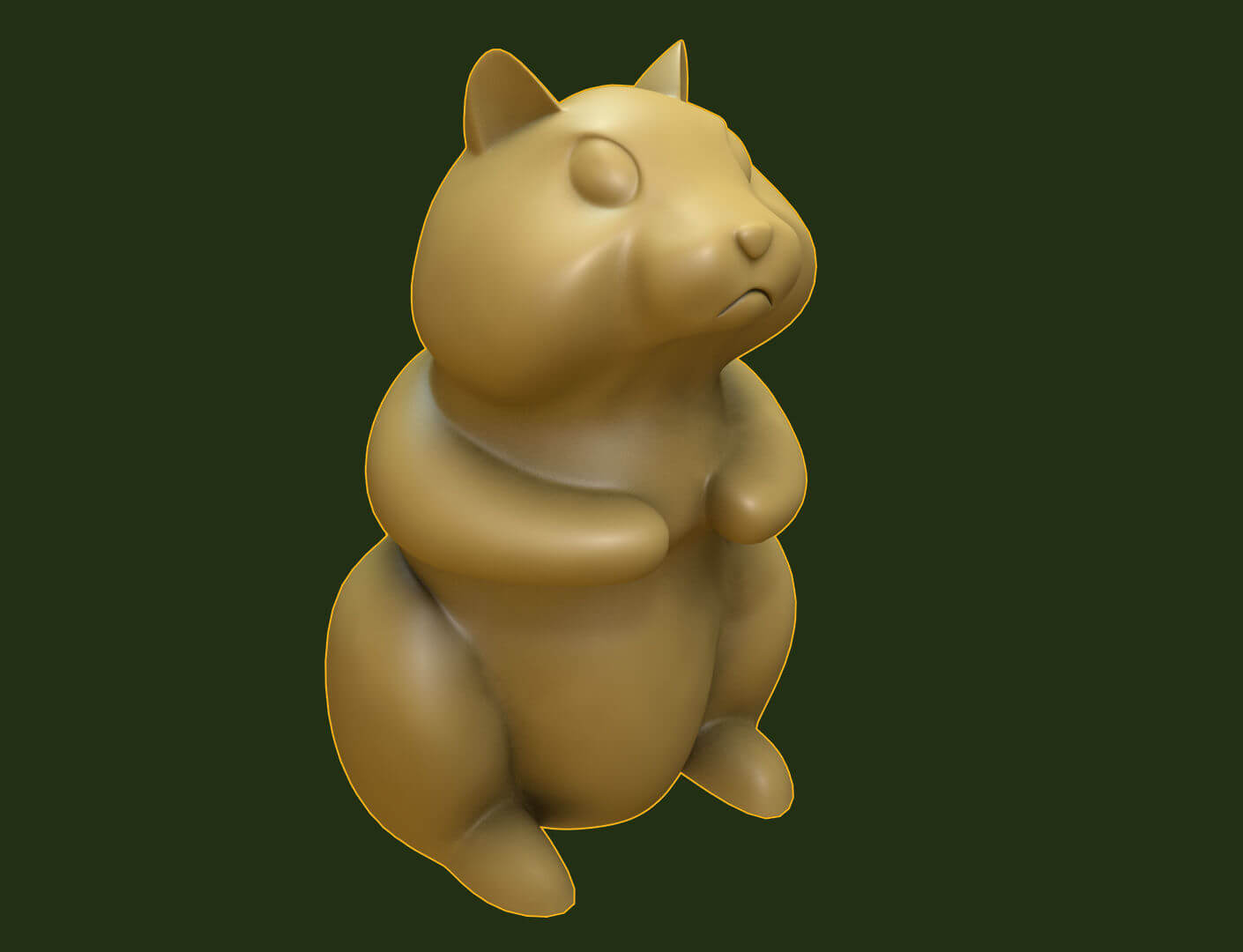 hamster model for 3d printing by LexTeh