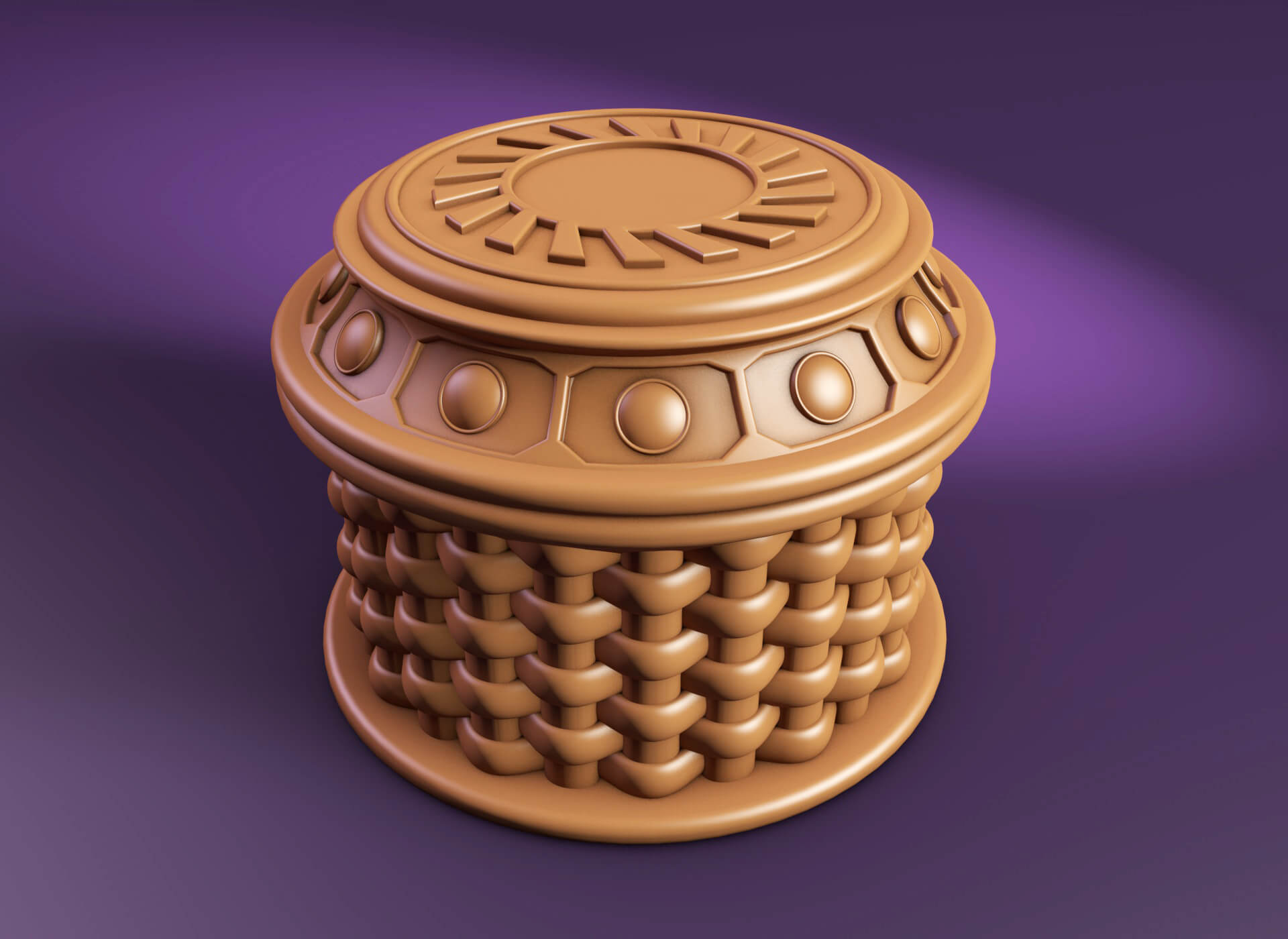 3D Model Wicker Box by LexTeh