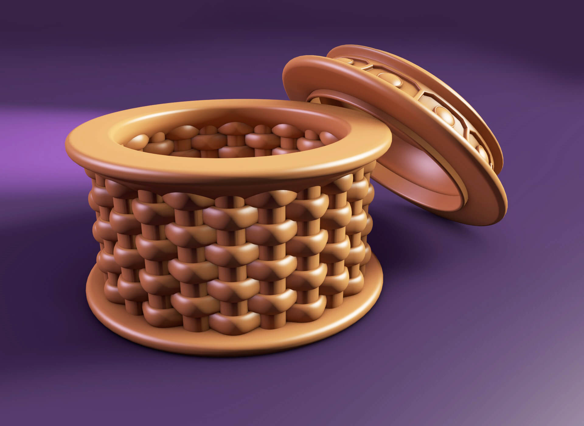 3D Model Wicker Box by LexTeh
