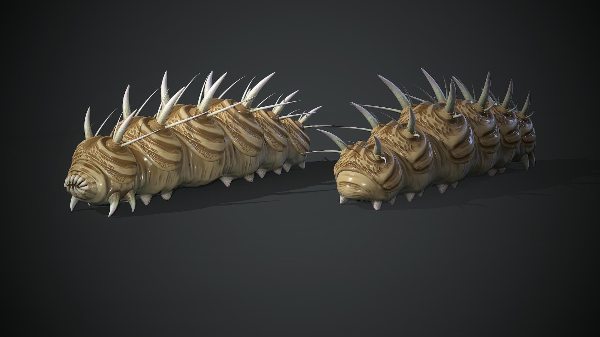 Caterpillar Creature - 3D Model by Liana1