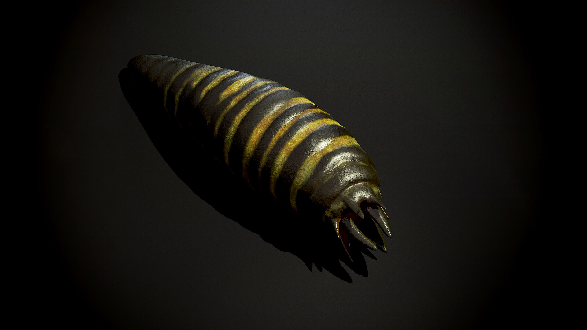 Land Worm 1 - 3D Model by Liana1