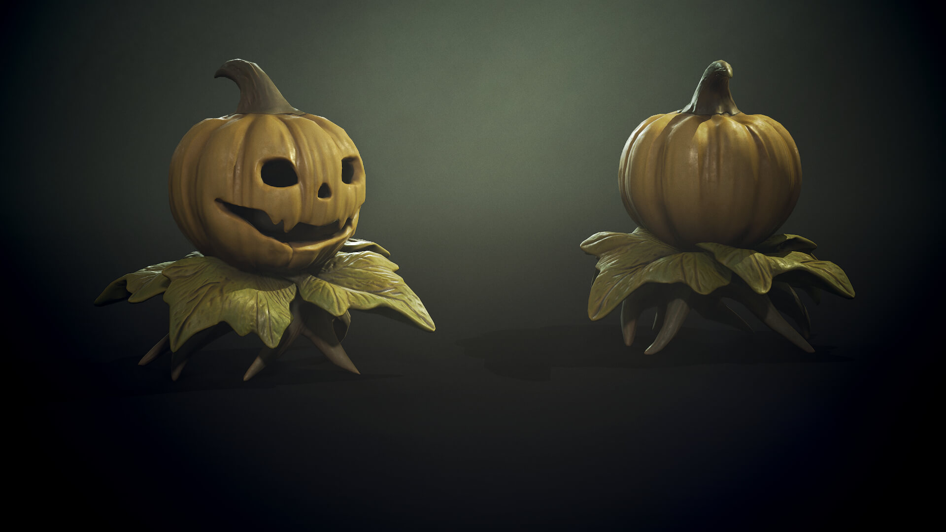 Pumpking Monster 1 - 3D Model by Liana1
