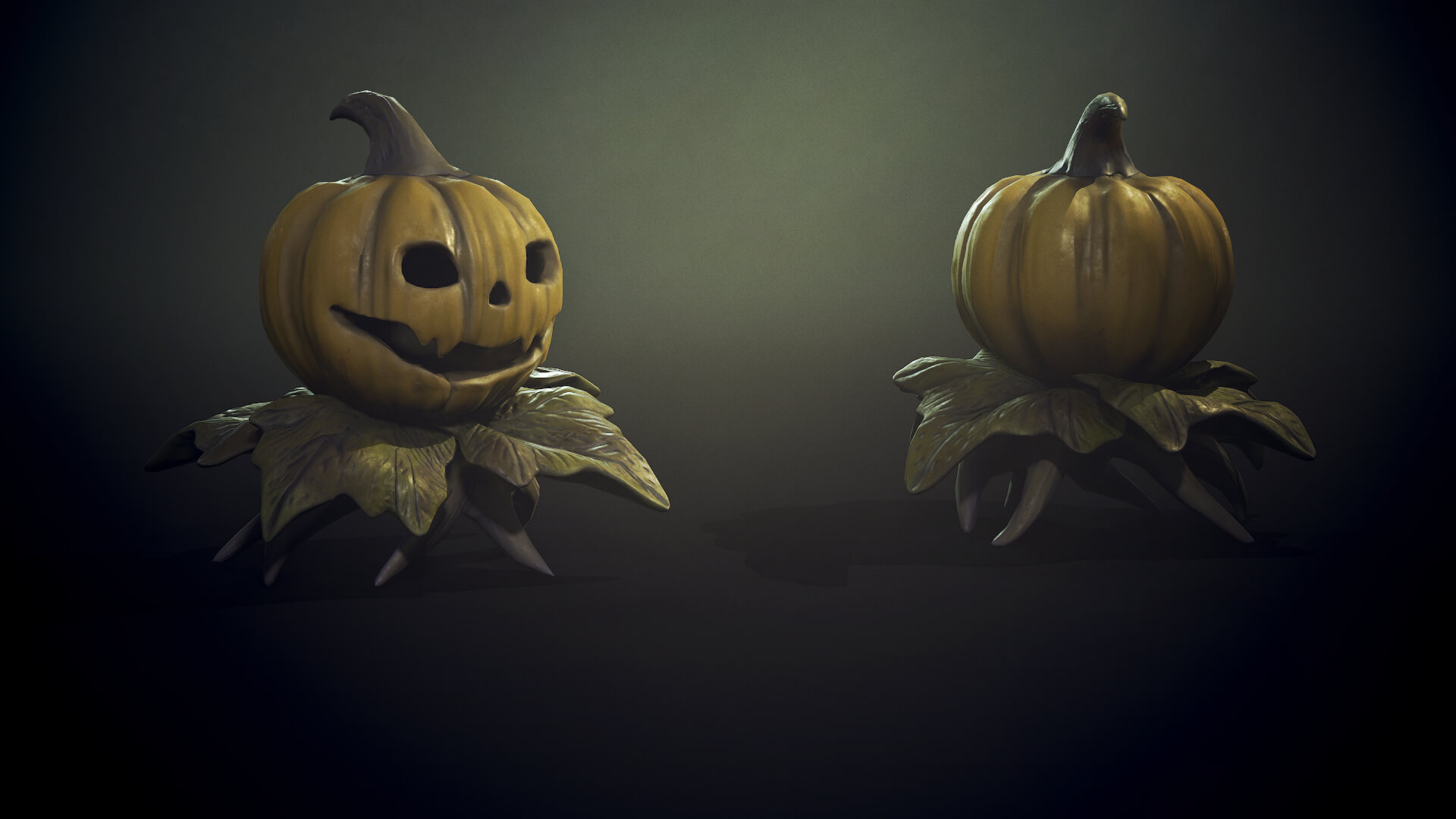 Pumpking Monster 1 - 3D Model by Liana1