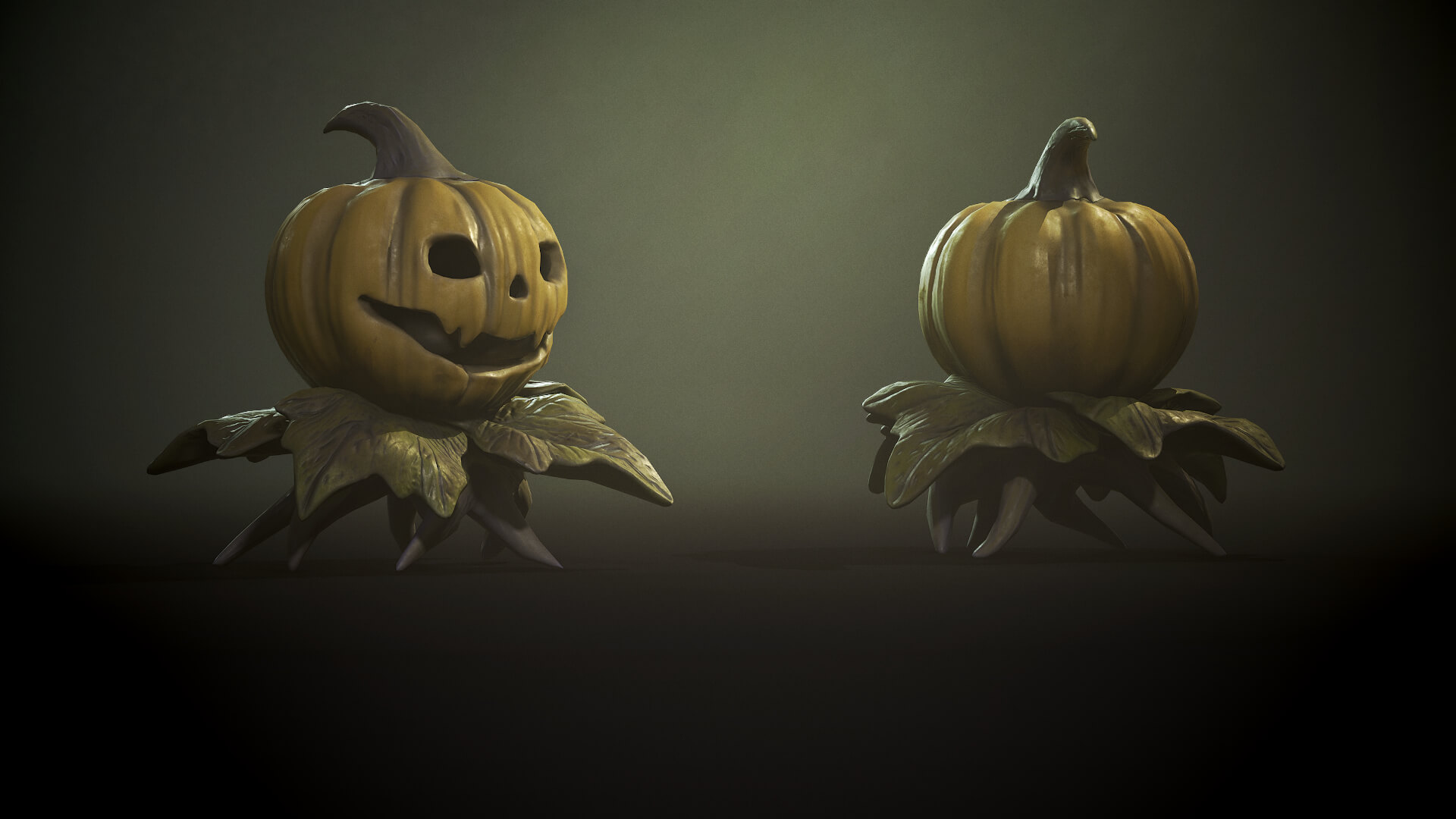 Pumpking Monster 1 - 3D Model by Liana1
