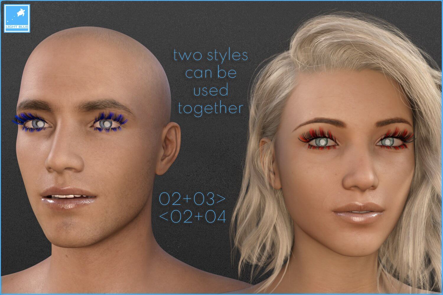 Extra Lashes G8.1 - Daz Content by lightBLUE
