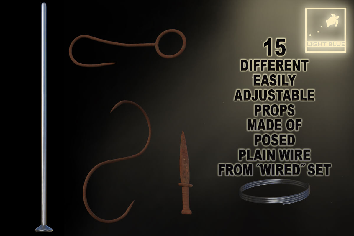 Wiremancer - Poses for The Plain Wire Daz Content by lightBLUE