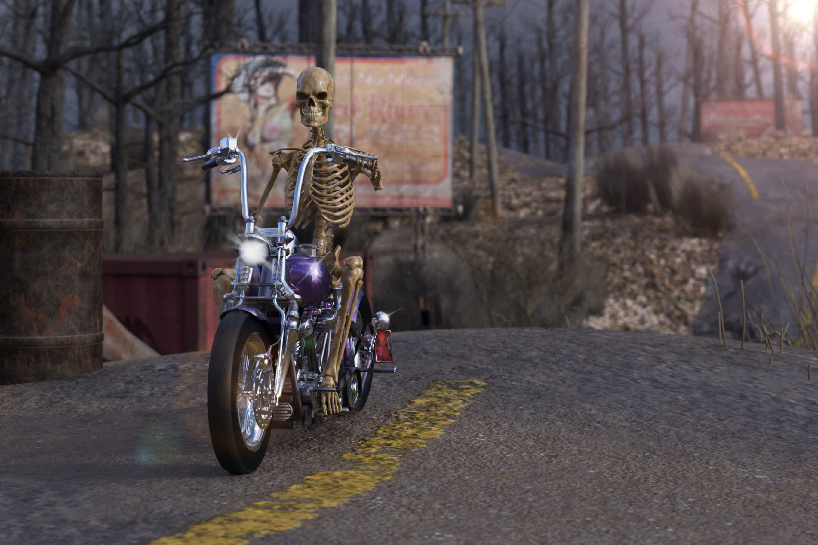Last Ride 3D Render, Digital Art by lilmichdevil