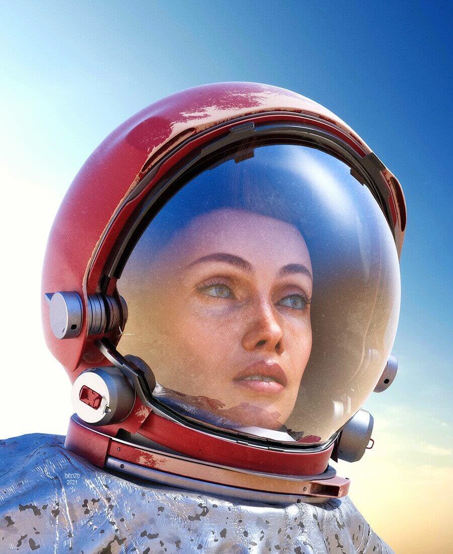 Astronaut 3D Render | RenderHub Gallery