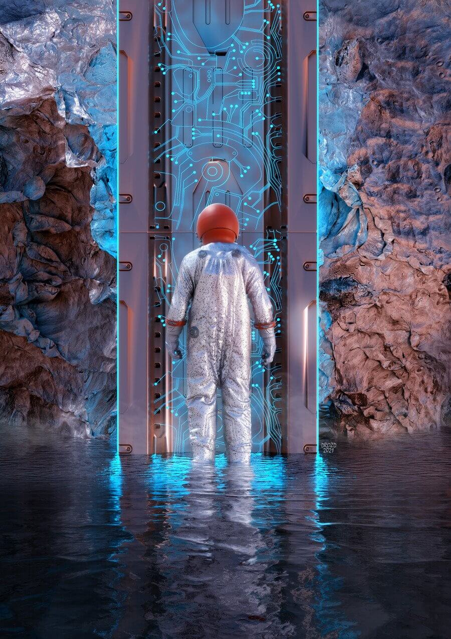 Monolith 3D Render, Digital Art by line2art