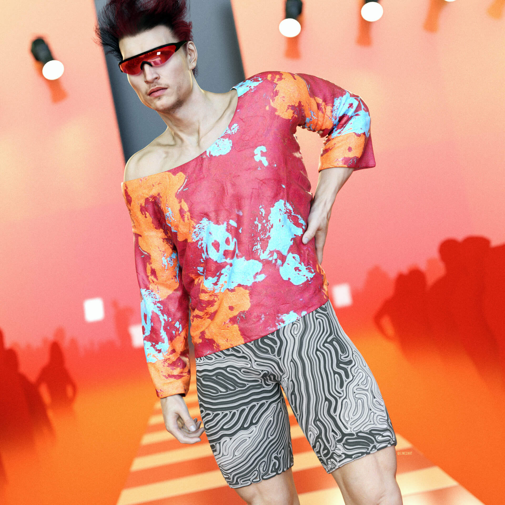 Summer 2025 Fashion 3D Render, Digital Art by line2art