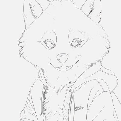Fox Sketch - Showing Quiet Beauty, Sharp Eyes Stock Image by Lineora-sketch