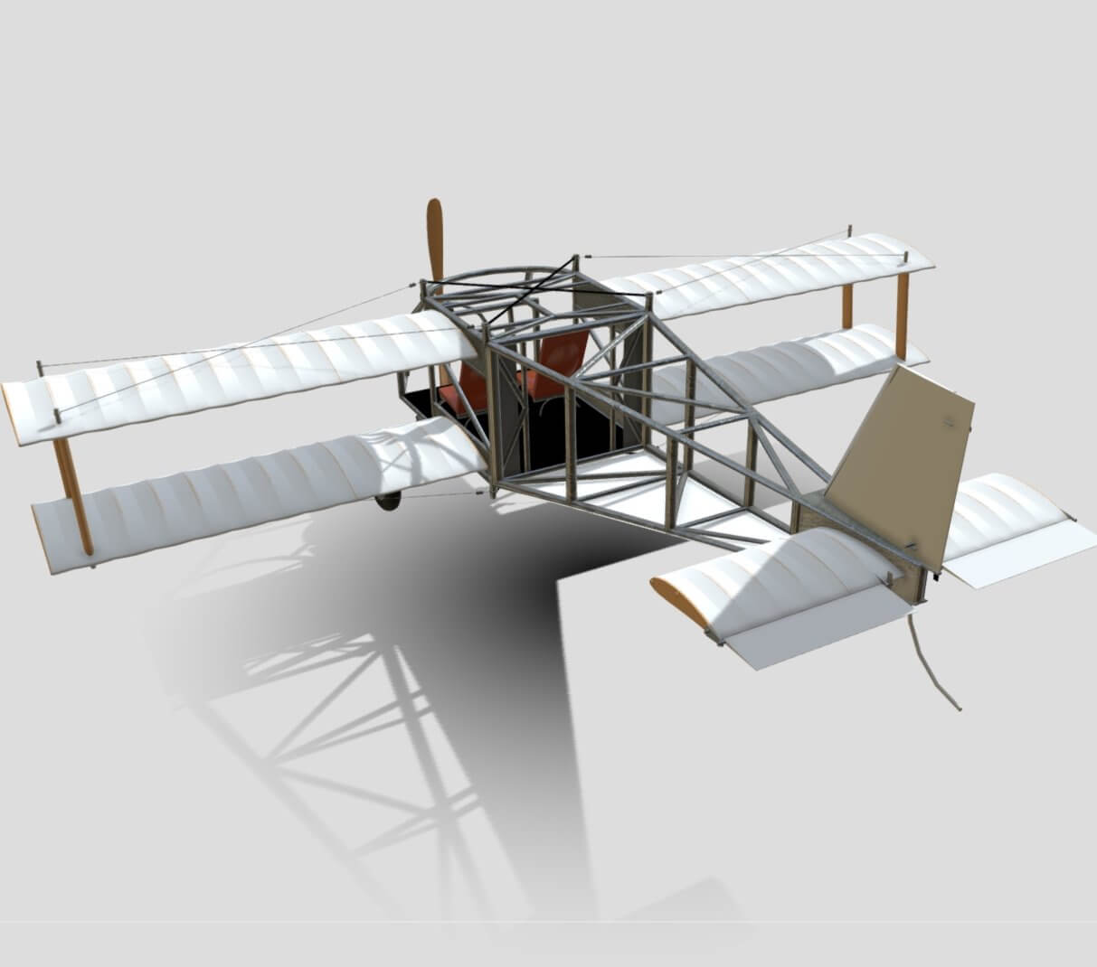 Early Biplane - 3D Model by Lionheart
