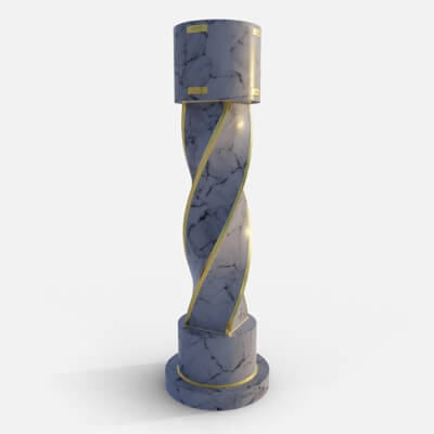 Marble Column - 3D Model by LiquideBleu