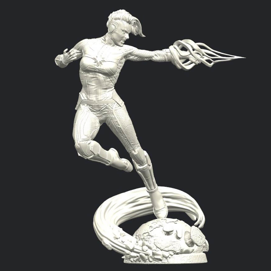 Captain Marvel - 3D Model by LisaHenniga