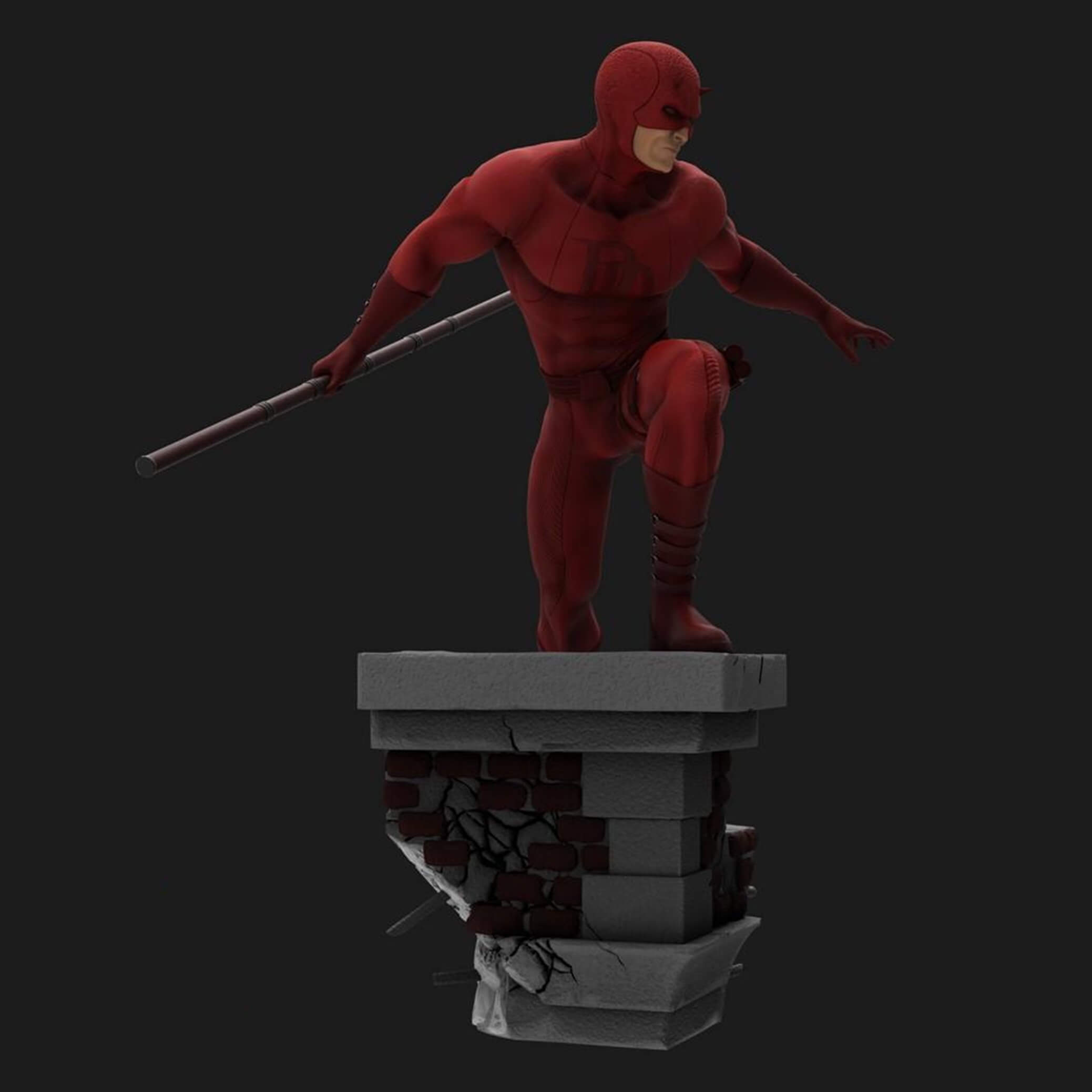Daredevil Statue - 3D Print Model by LisaHenniga