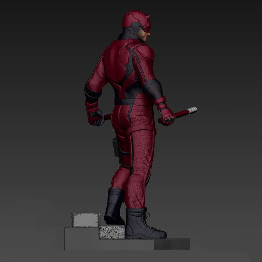 Daredevil Statue - 3D Model by LisaHenniga