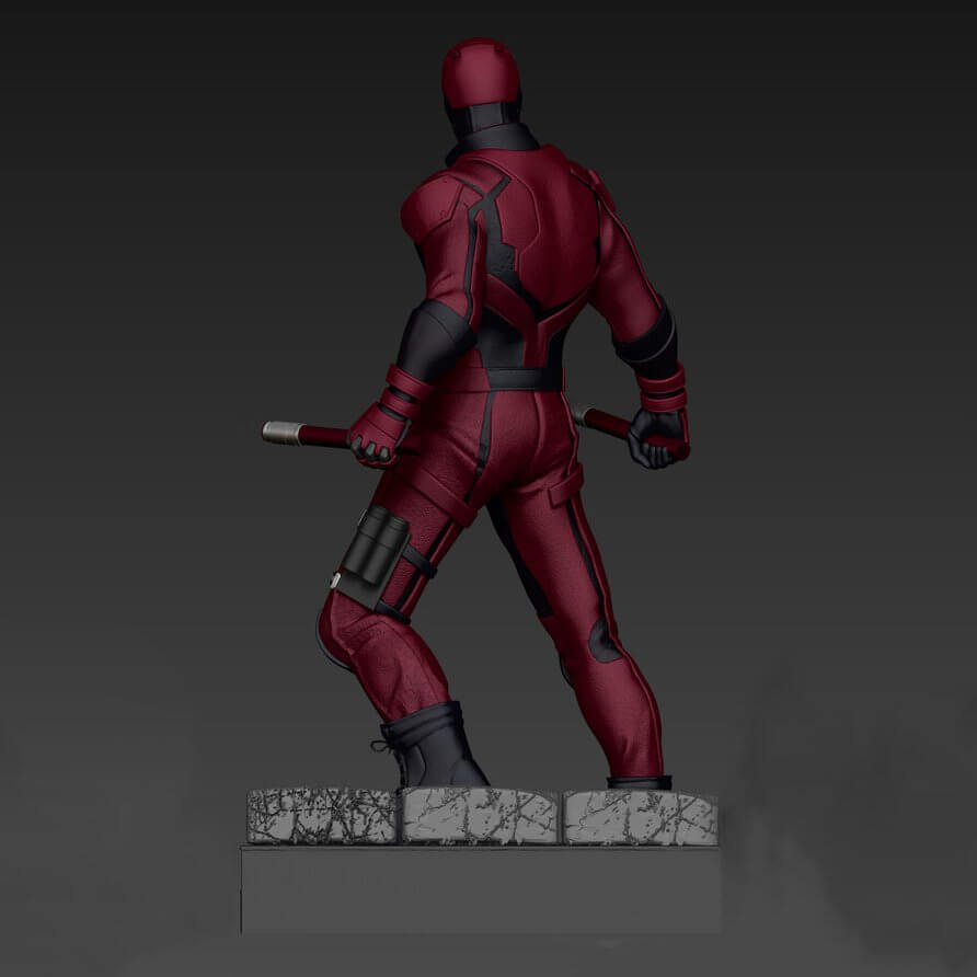 Daredevil Statue - 3D Model by LisaHenniga