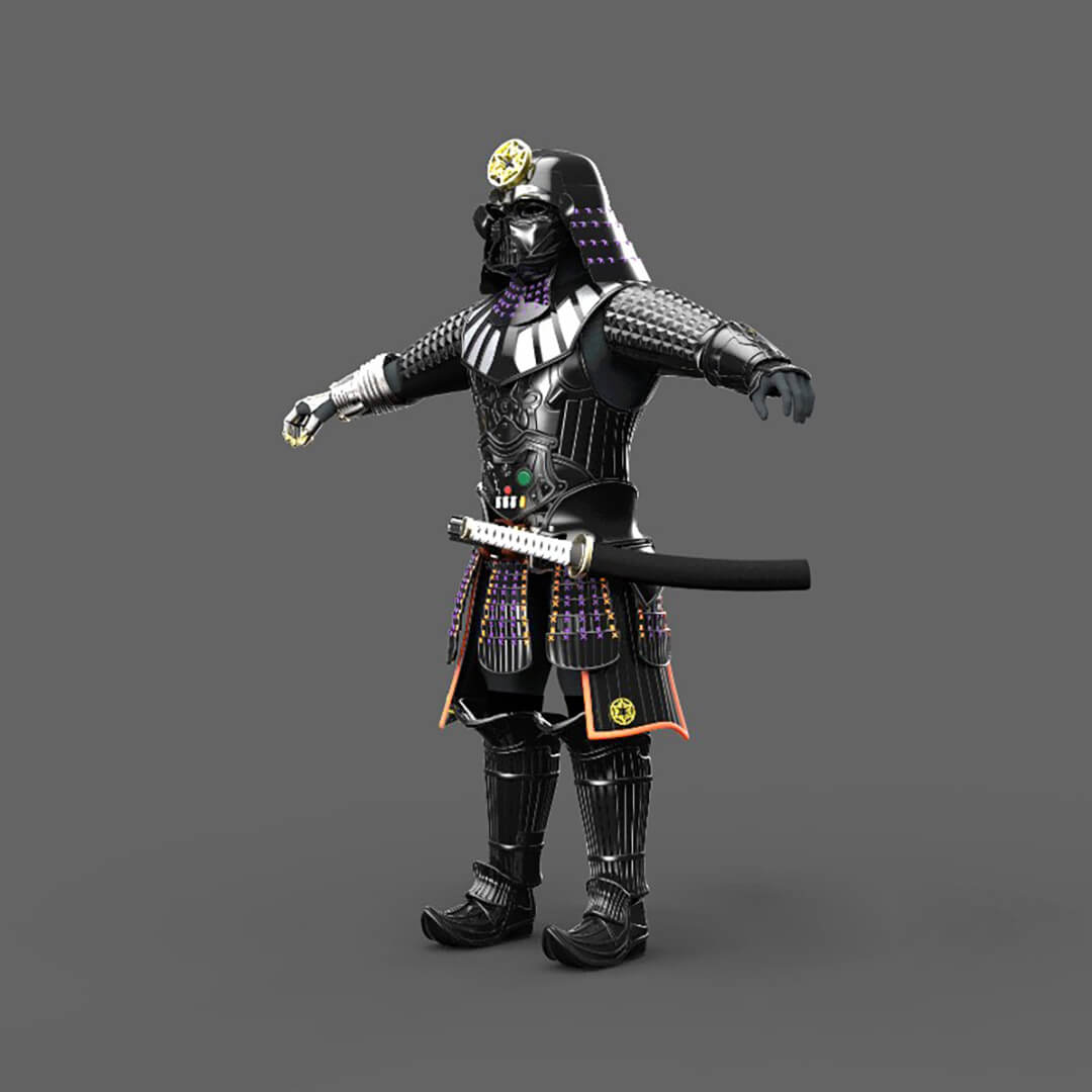 Darth Vader Samurai Cosplay Full Armor - 3D Model by LisaHenniga