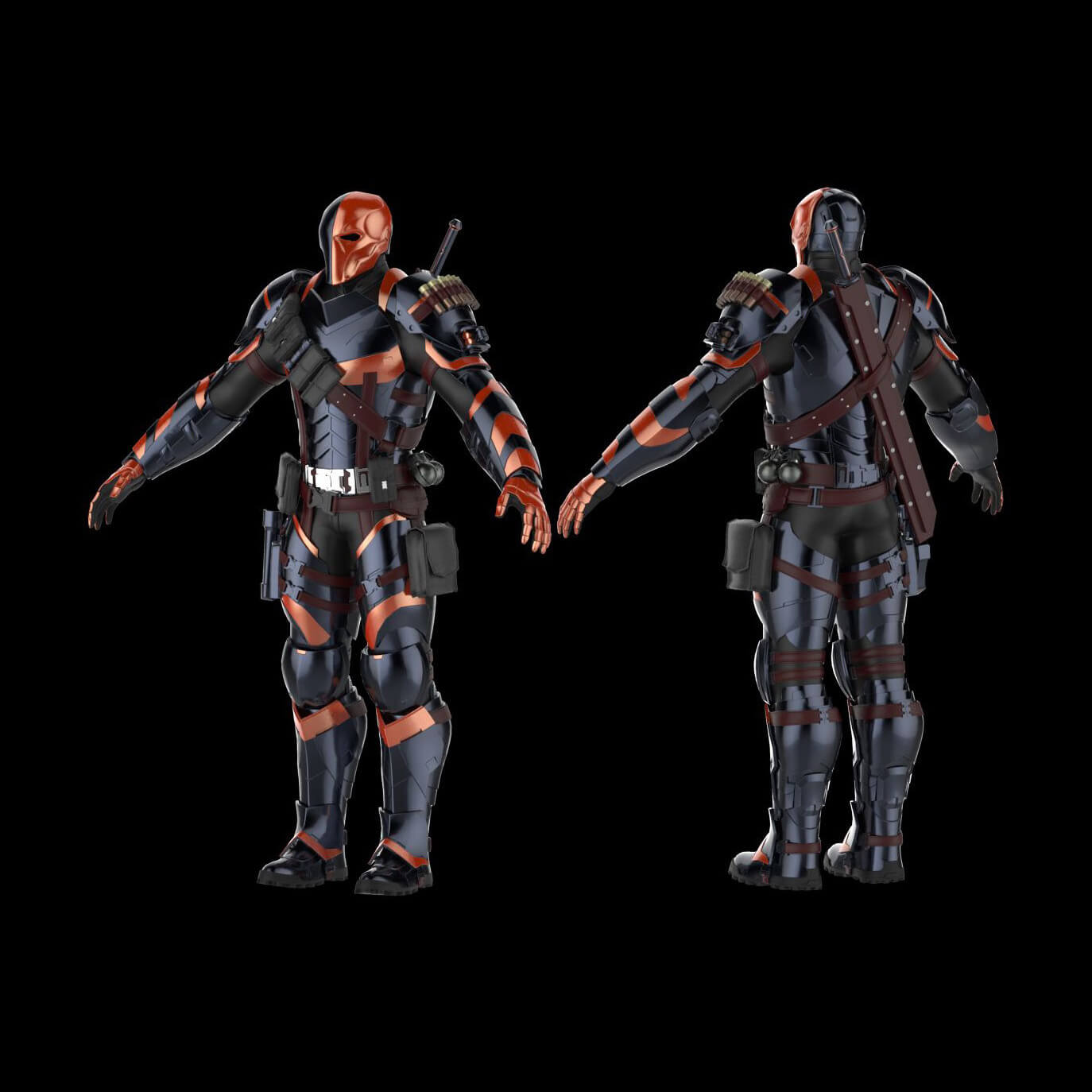 DeathStroke Arkham Knight Full Armor Suit - 3D Model by LisaHenniga