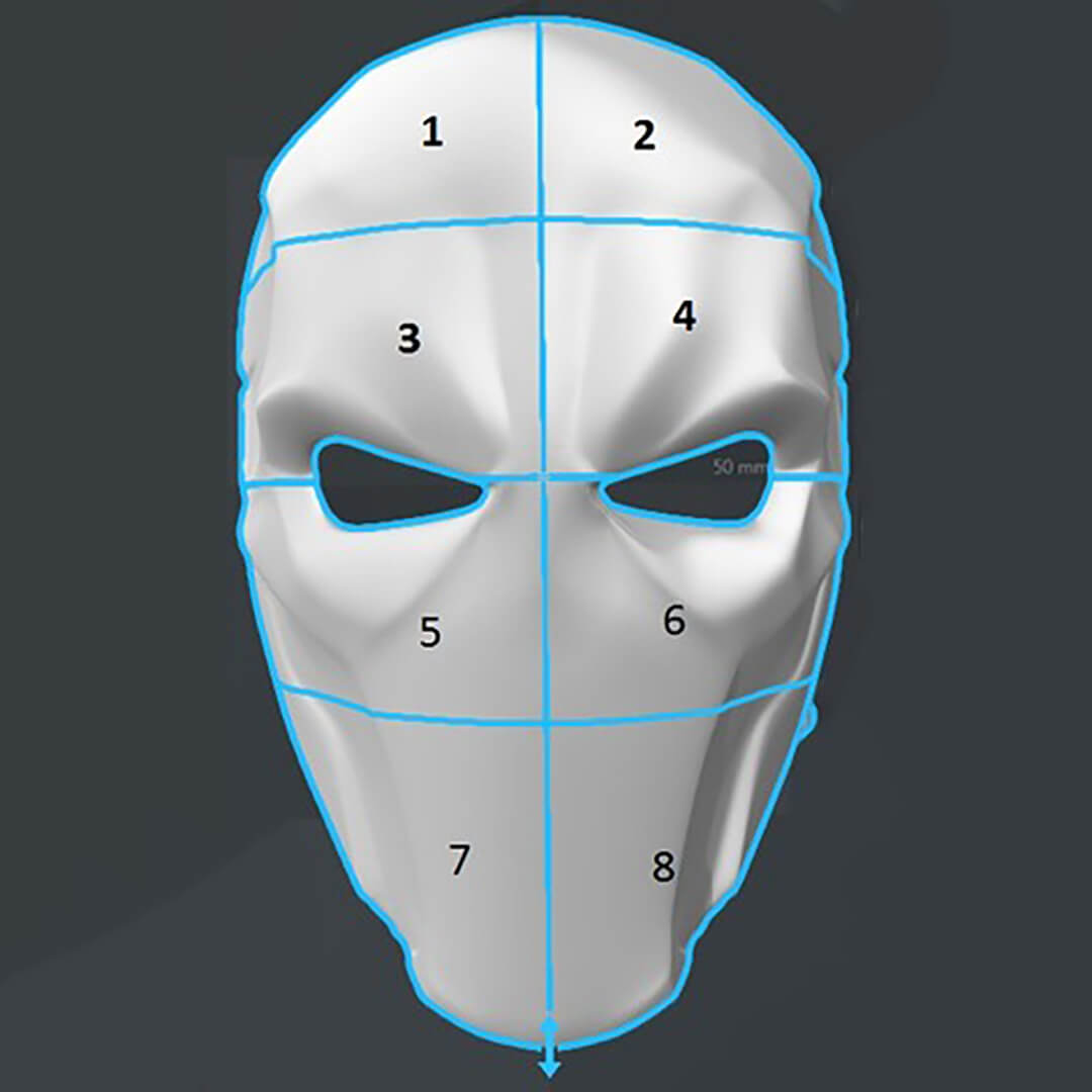 DeathStroke Mask - Free 3D Model by LisaHenniga