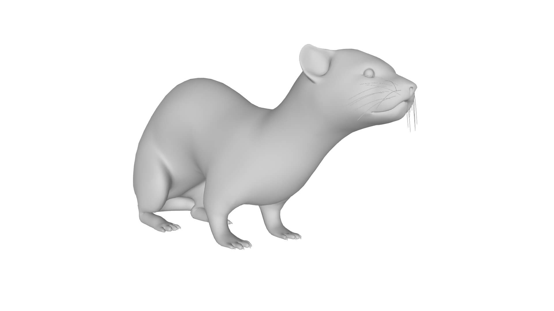 Ferret Animal Figure - 3D Model by LisaHenniga