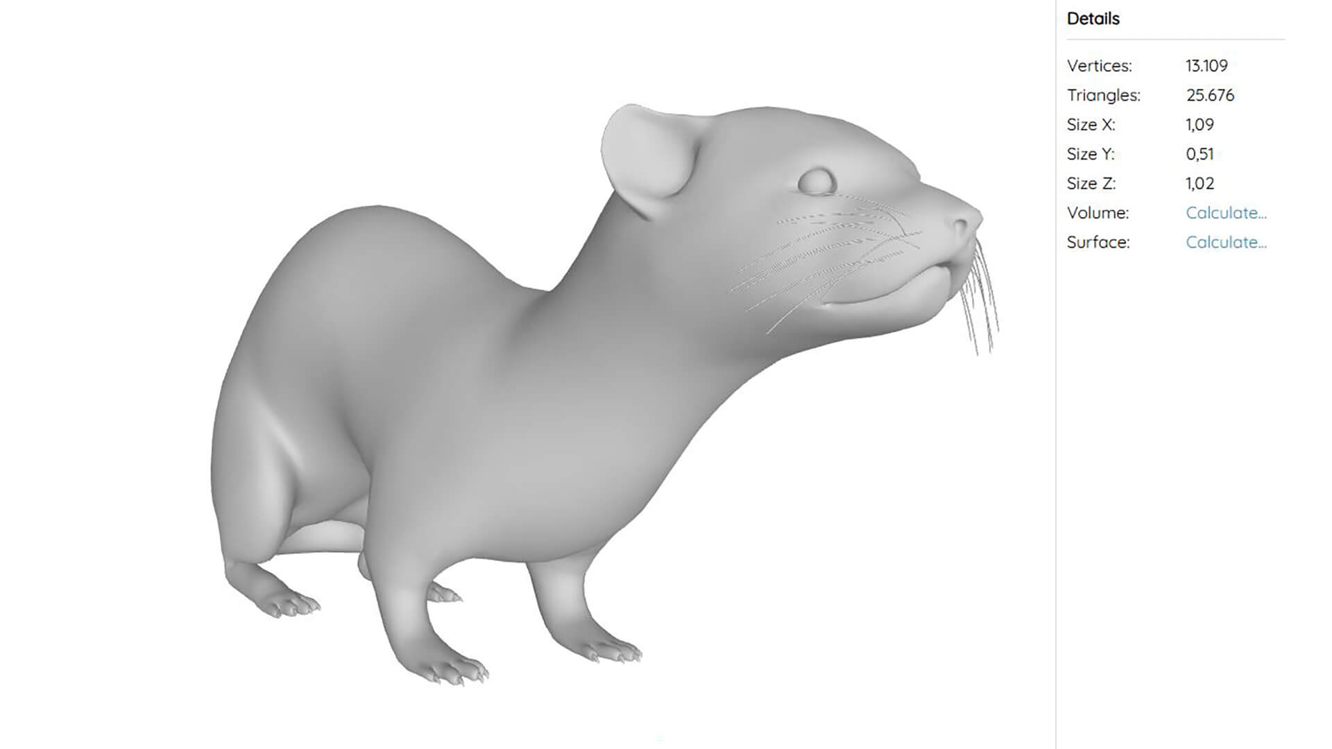 Ferret Animal Figure - 3D Model by LisaHenniga