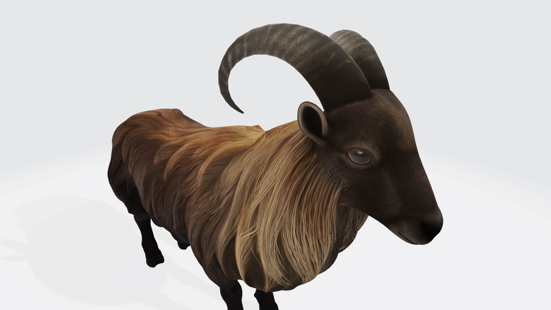 Himalayan Mountain Goat Sculpture - 3D Model by LisaHenniga