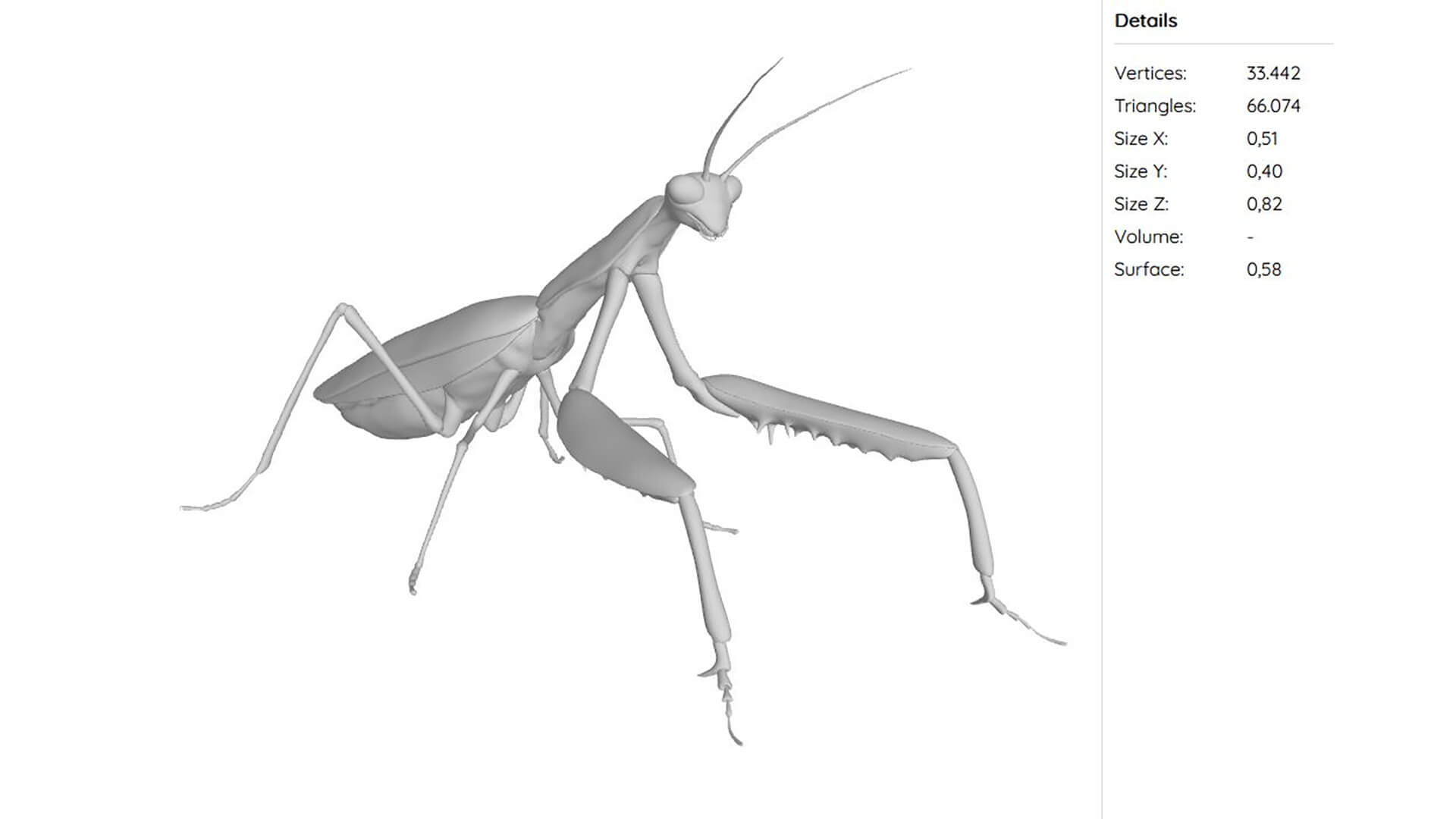 Praying Mantis Animal - 3D Model by LisaHenniga