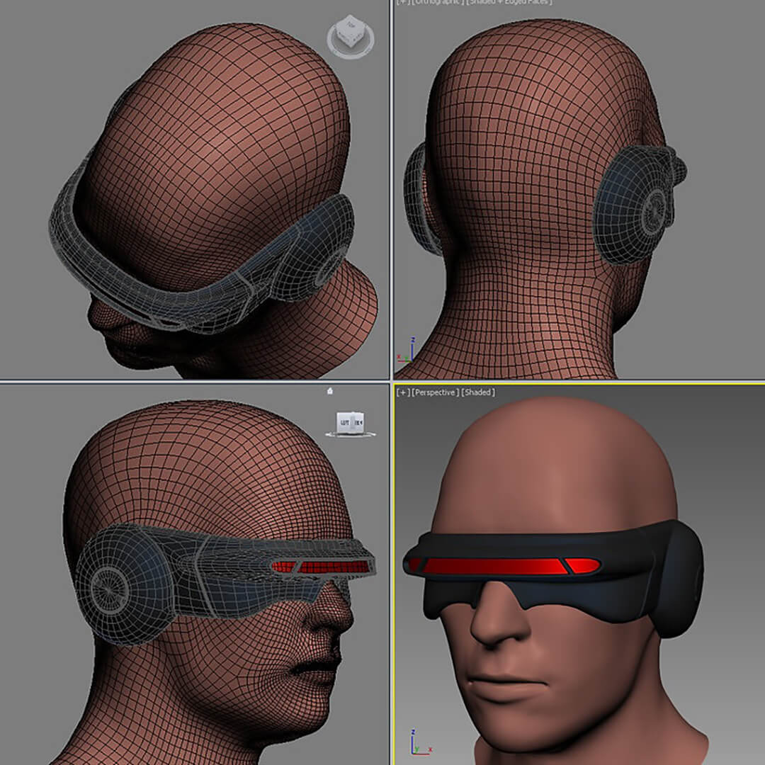X-Men Cyclops Laser Beam Visor Glasses 3D Model by LisaHenniga