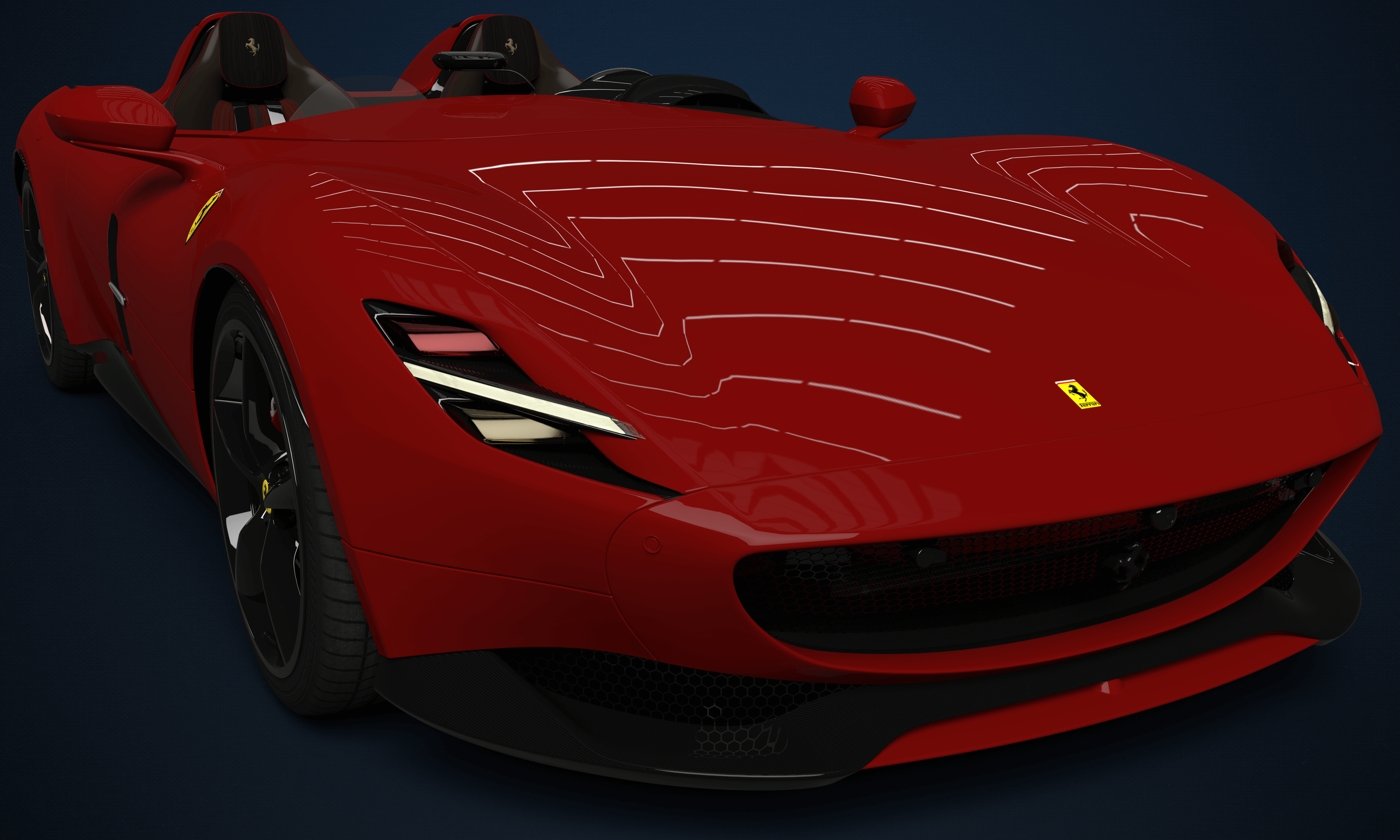 Ferrari Monza SP2 2019 3D Render, Digital Art by Lisson4321
