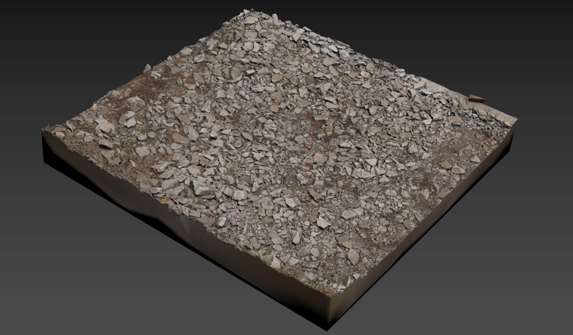 Surface of Concrete Debris - 3D Model by Listudiio