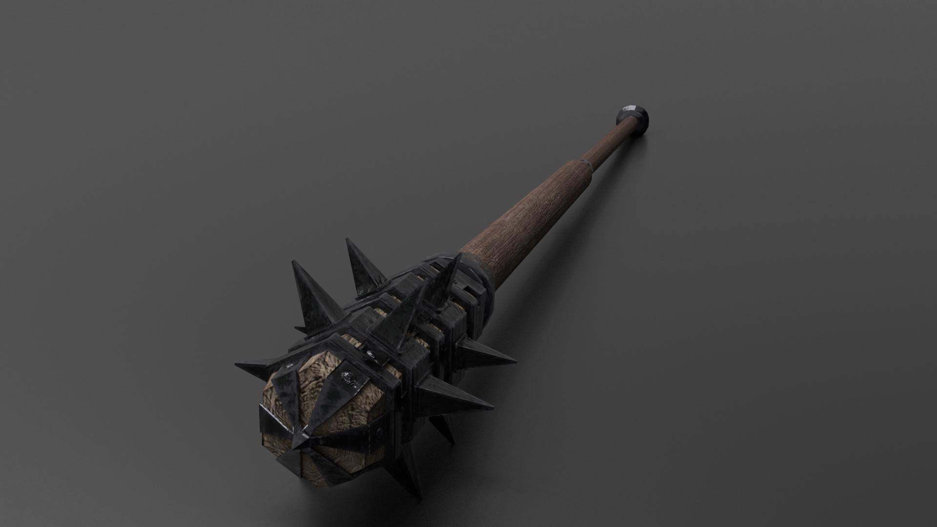 Barbarian Mace - 3D Model by LittleOpenBox