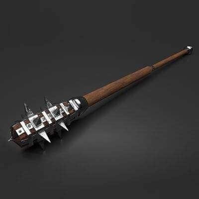Barbarian Mace - 3D Model by LittleOpenBox