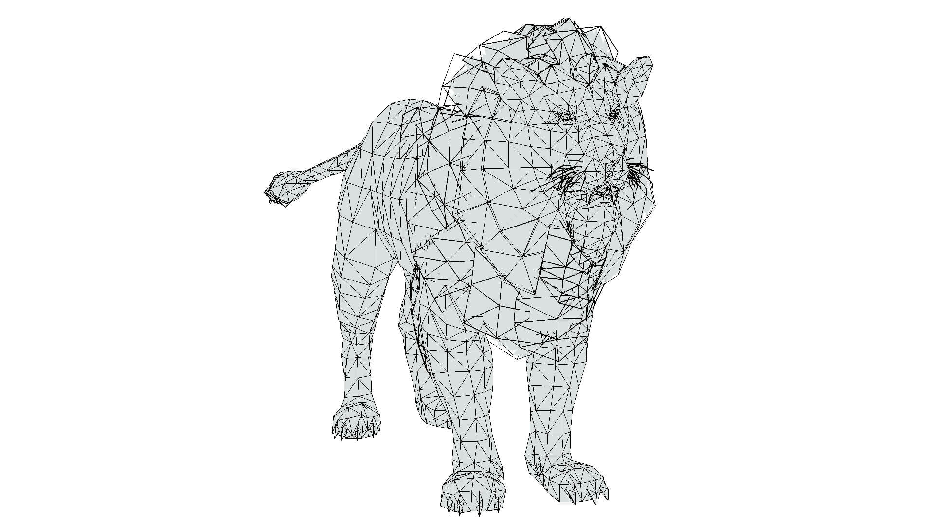 African Lion King Big Wild Cat Animal Mammal Panthera - 3D Model by ...