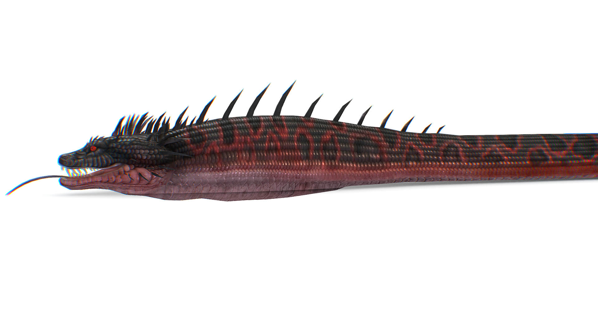 Anaconda Black Red Snack Python King Cobra Monster - 3D Model by LiveBook3D