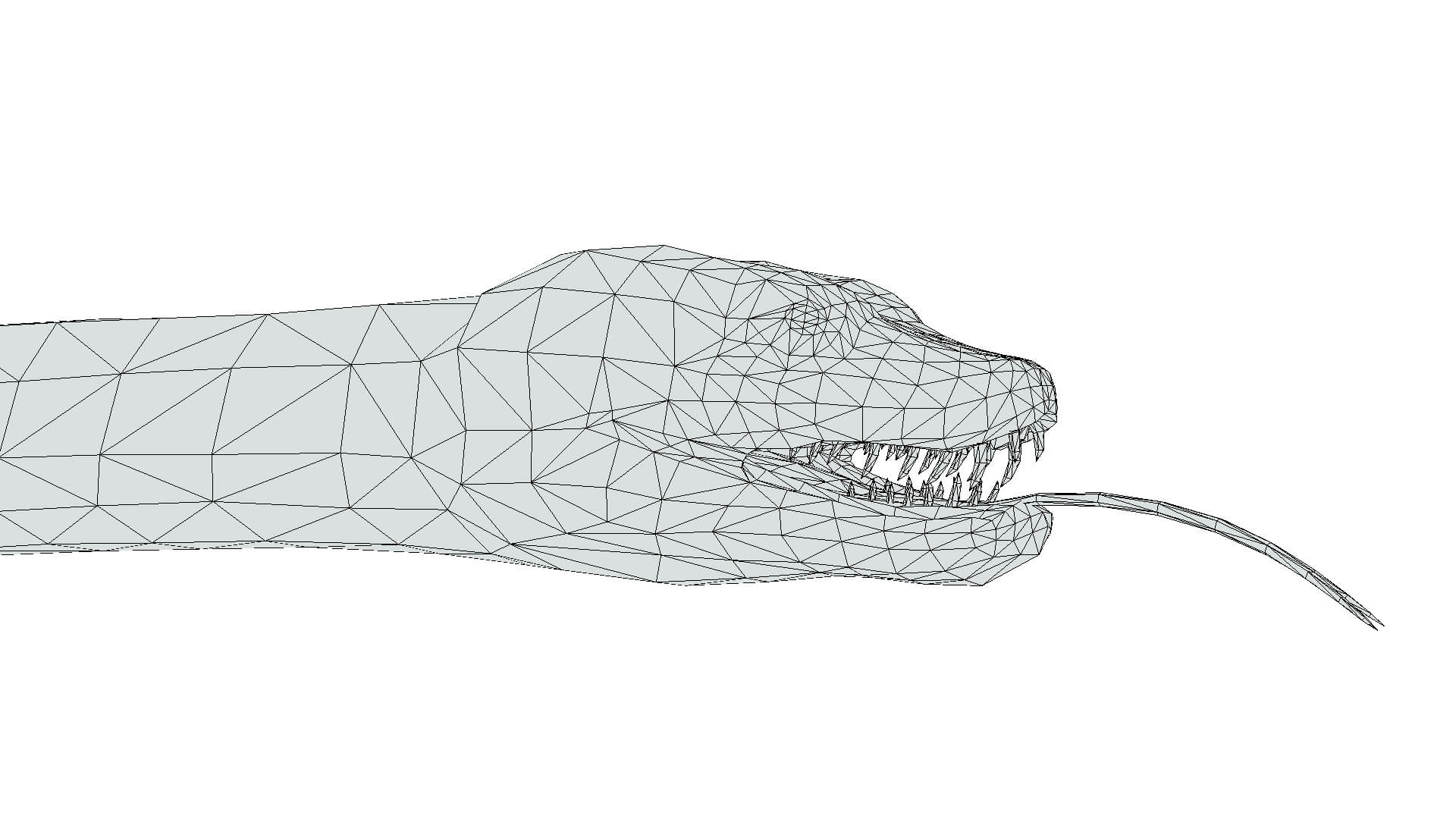 Anaconda Blue Snake Python King Cobra Monster 3D Model by LiveBook3D