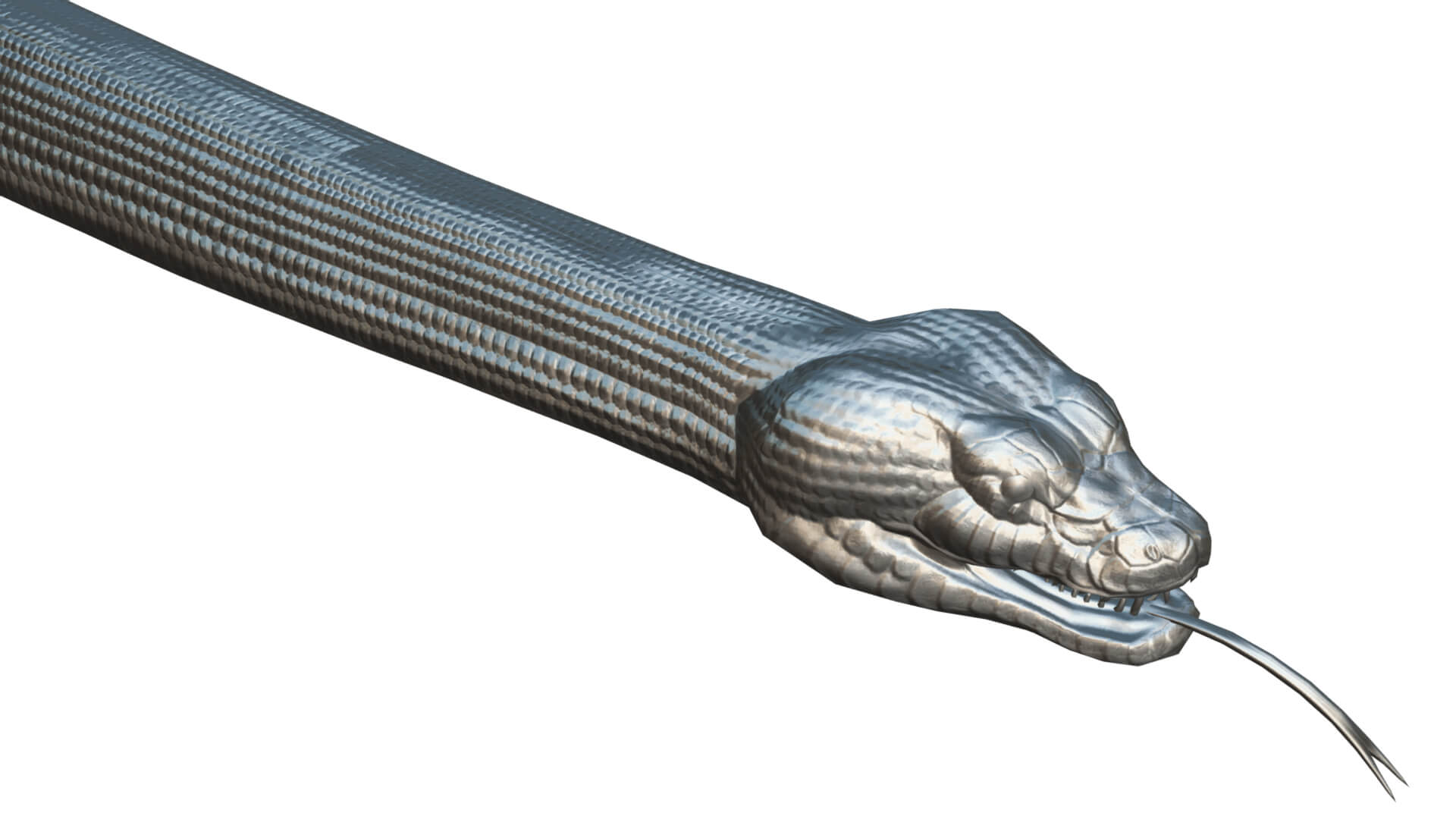 Anaconda Blue Snake Python King Cobra Monster 3D Model by LiveBook3D