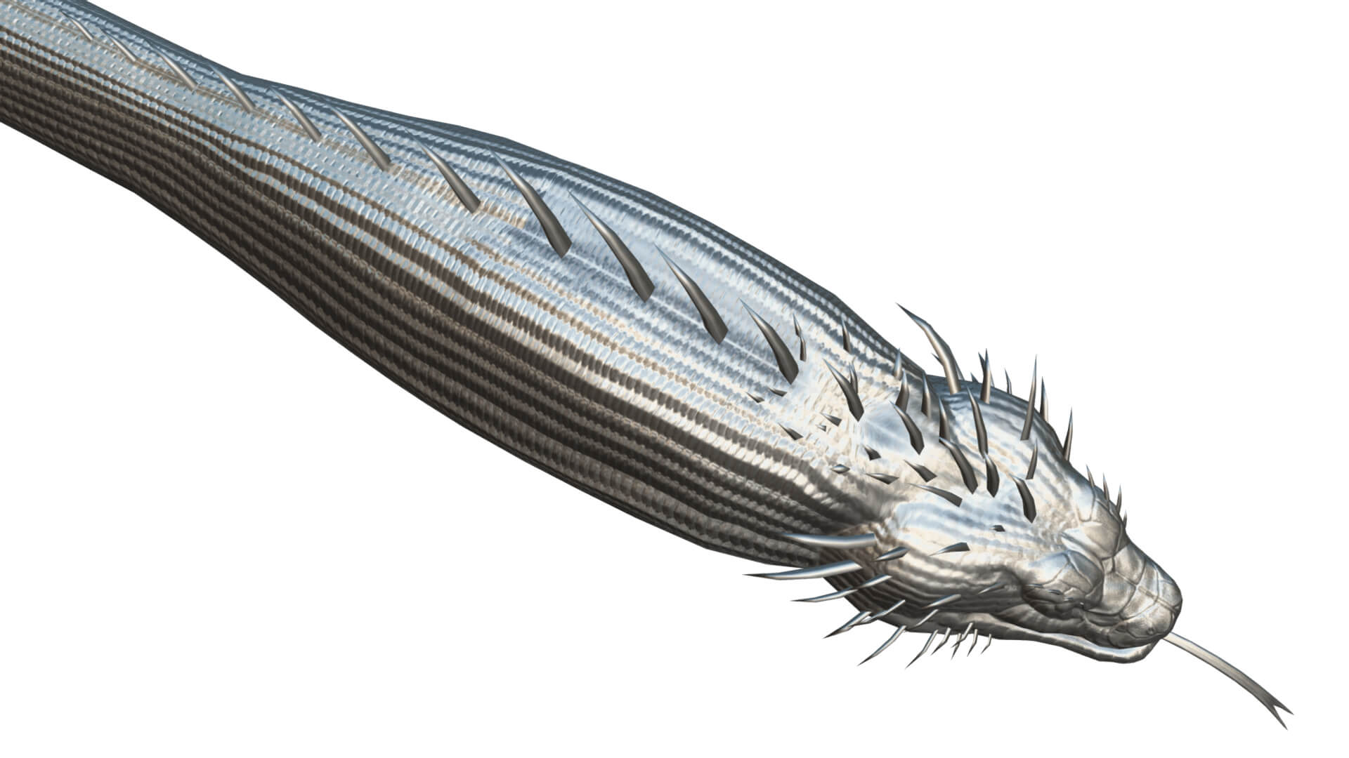 Anaconda Blue Snack Python King Cobra Monster 3D Model by LiveBook3D