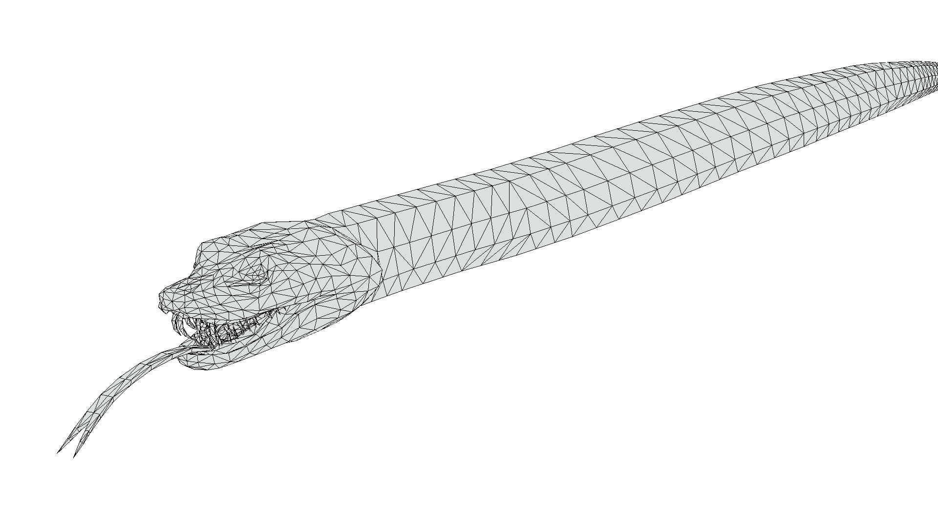 Anaconda Gray Snake Python King Cobra Monster - 3D Model by LiveBook3D