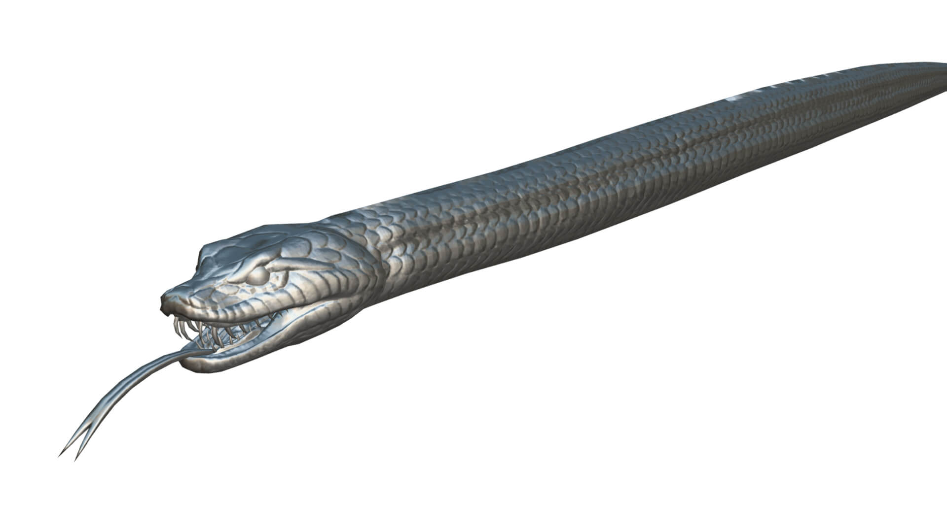 Anaconda Gray Snake Python King Cobra Monster - 3D Model by LiveBook3D