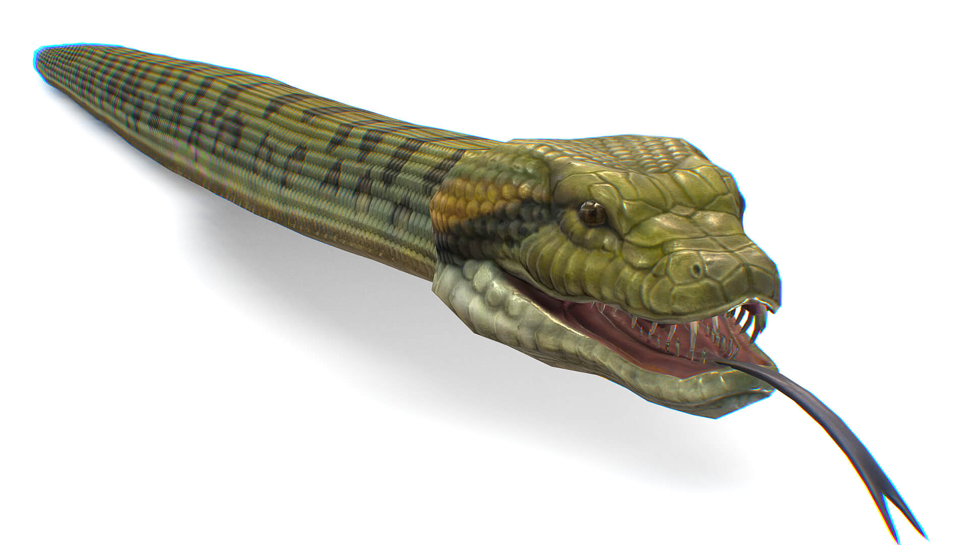 Anaconda Green Snake Python King Cobra Monster - 3D Model by LiveBook3D
