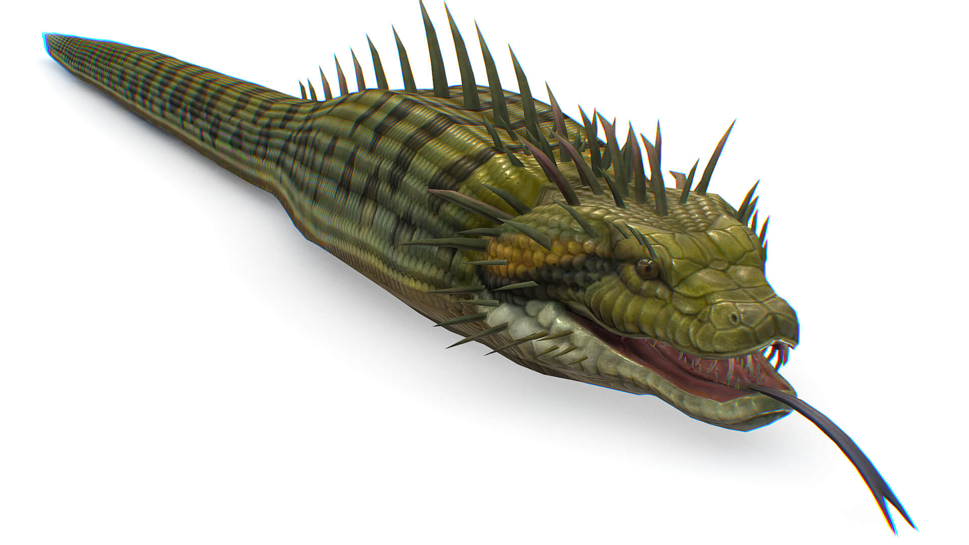 Anaconda Green Snake Python King Cobra Monster - 3D Model by LiveBook3D